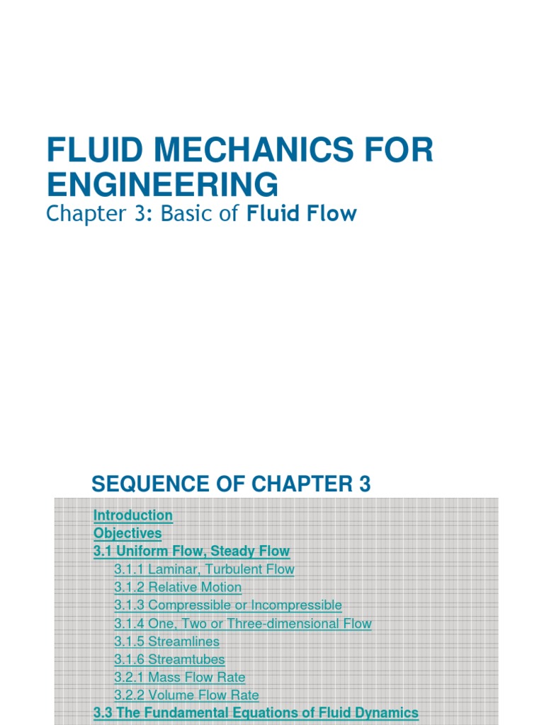 Chapter 3 Fluid Mechanics For Engineering | PDF | Fluid Dynamics ...
