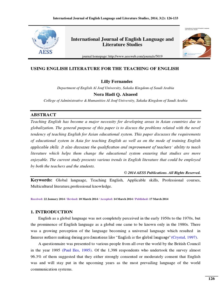 International Journal of English Language and Literature Studies | PDF ...