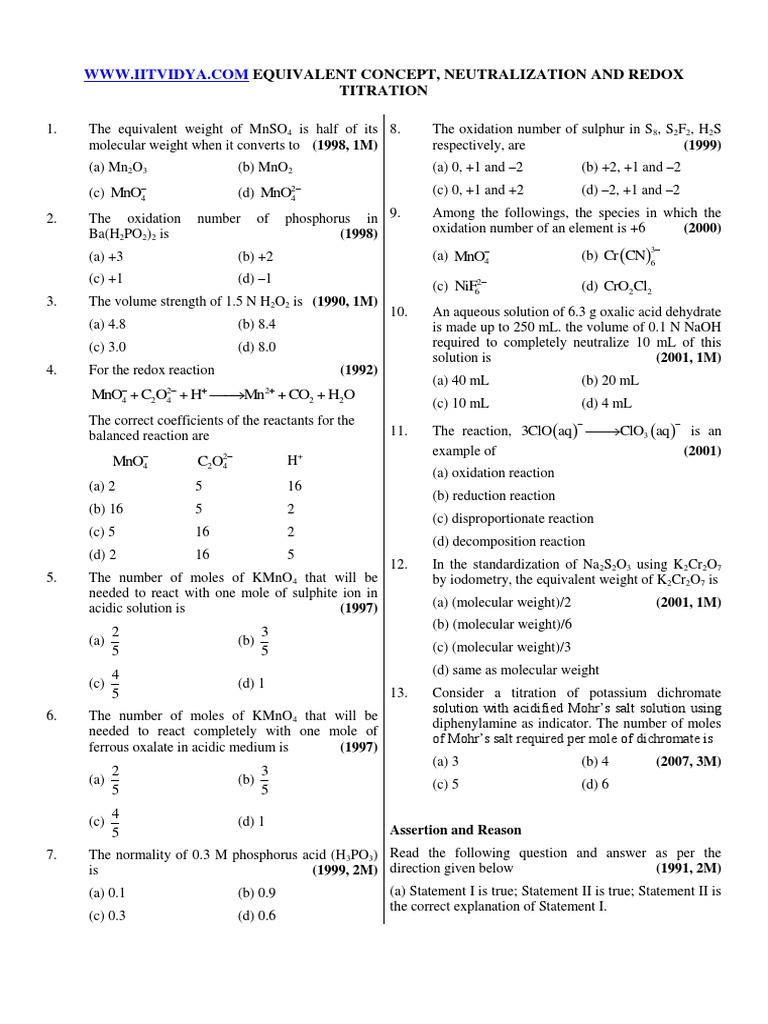 Titration | PDF | Redox | Titration