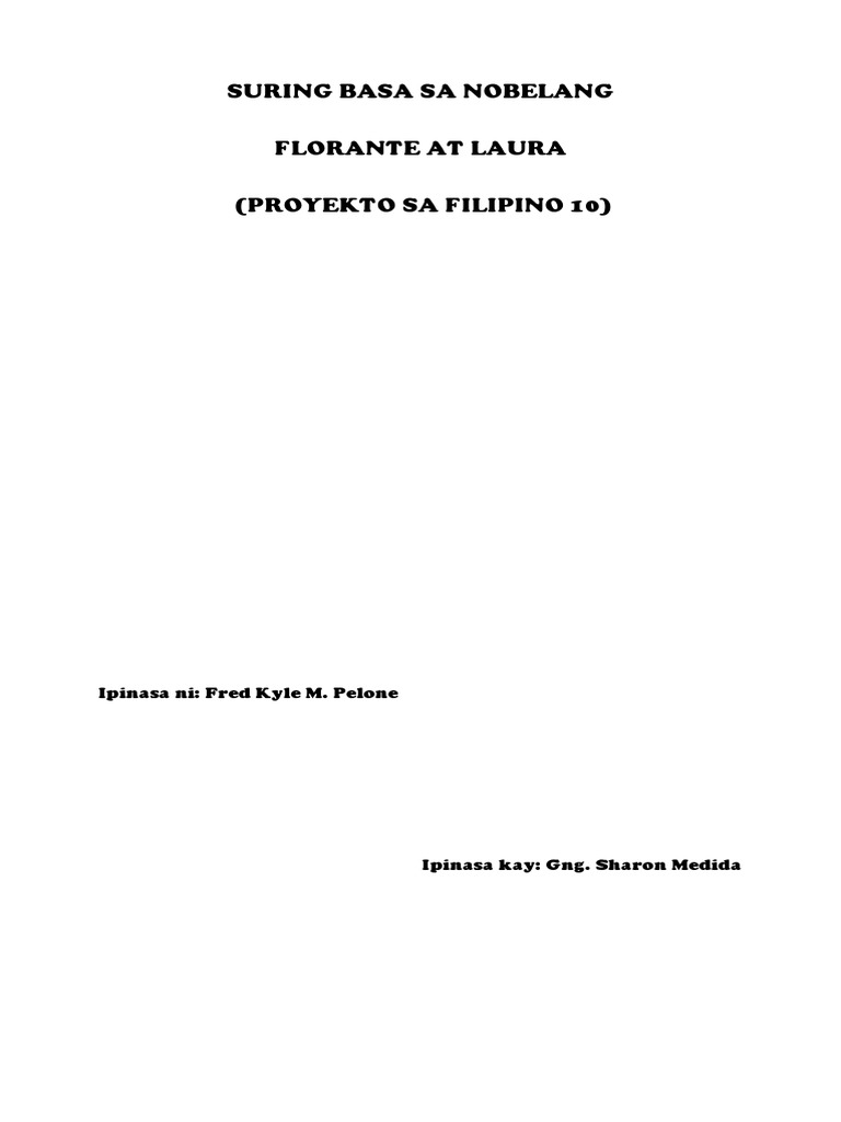 Suring Basa Sa Nobelang | PDF