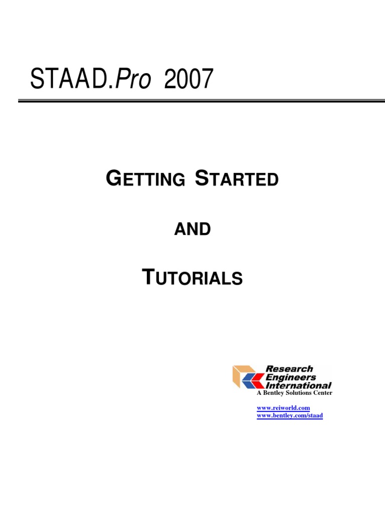 Getting Started & Tutorials - 2007... STADD-PRO | PDF | Graphical User Interfaces | Microsoft ...