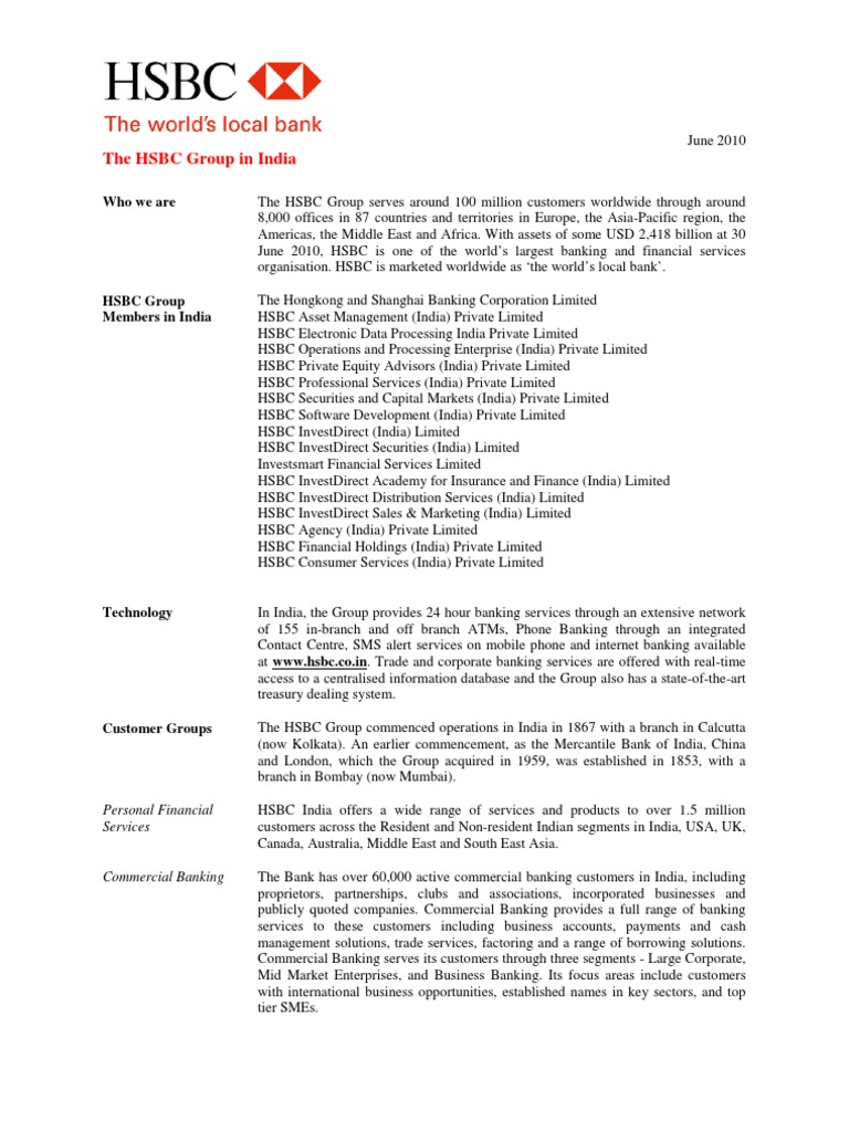 Hsbc Fact | Hsbc | Private Equity