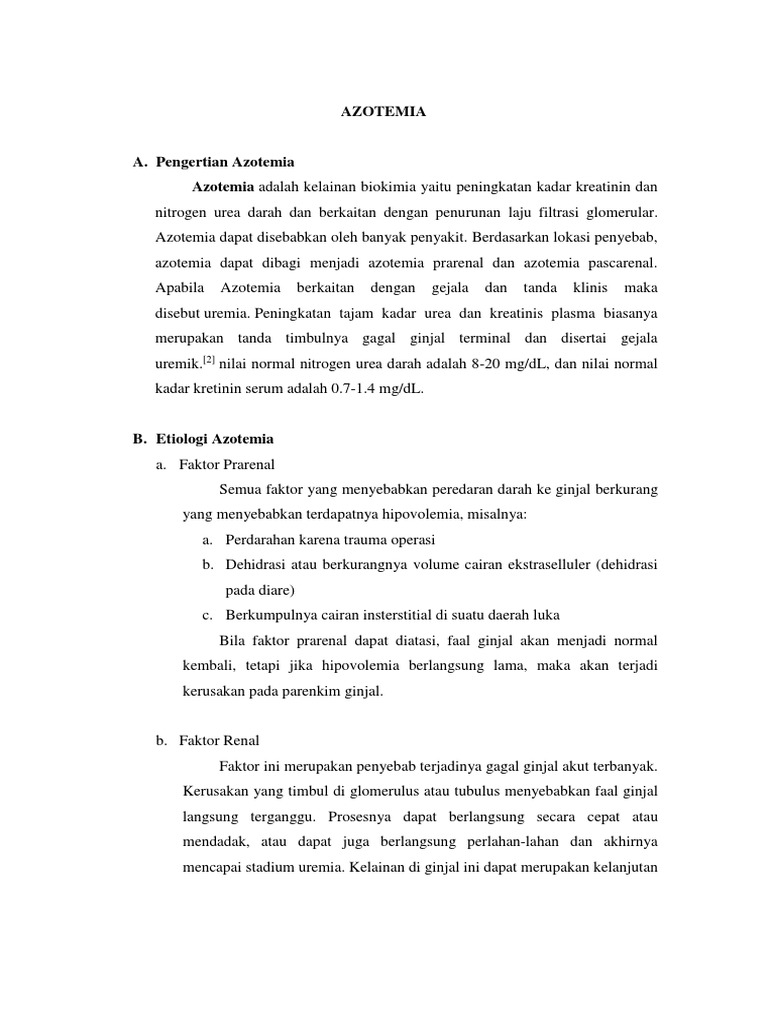 Azotemia | PDF