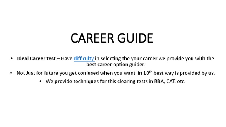Career Guidance & Test Prep | PDF | Career & Growth | Business