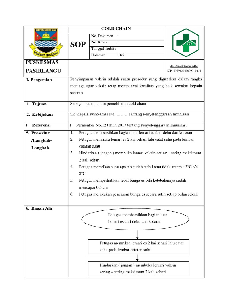 Sop Cold Chain | PDF
