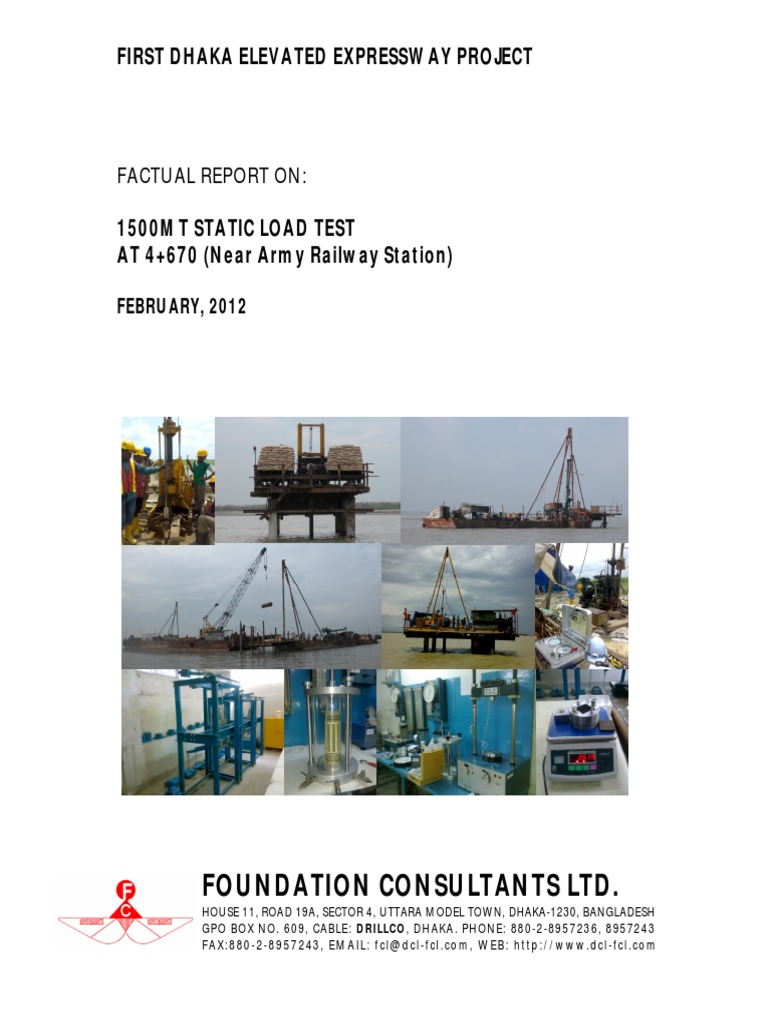 Load Test On Piles-Report | PDF | Deep Foundation | Pressure Measurement