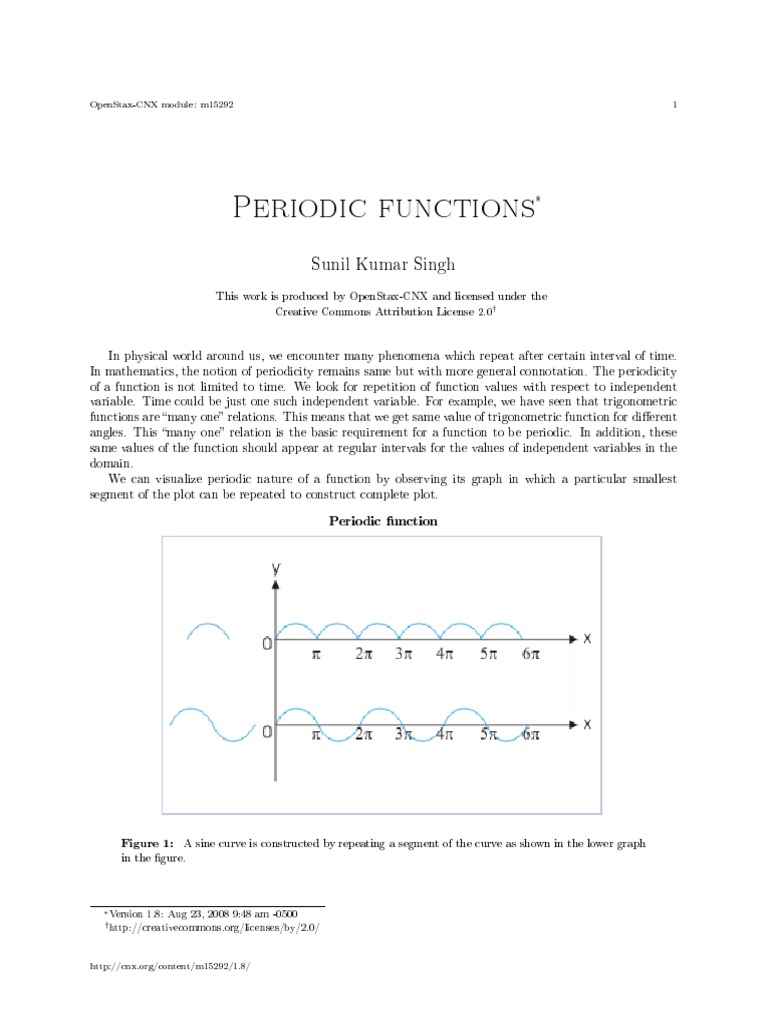 Periodic Functions 8 PDF | PDF | Function (Mathematics) | Fraction ...