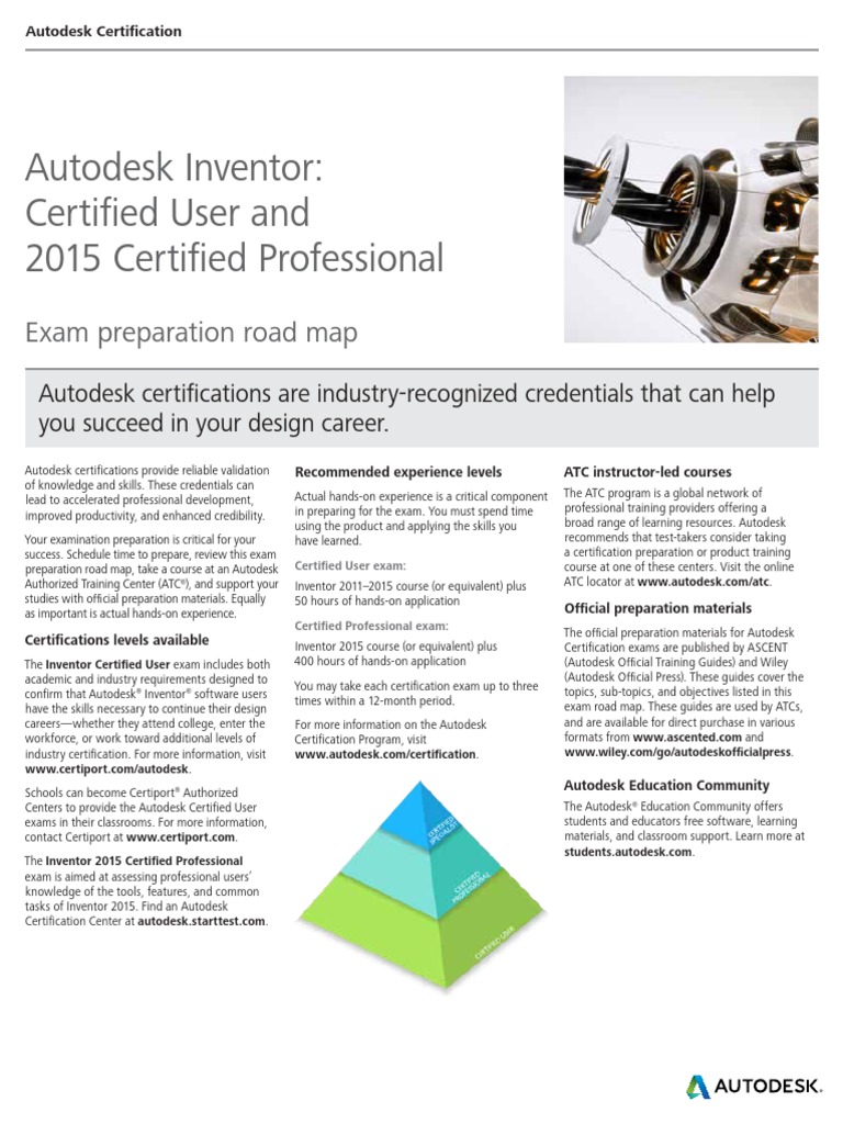 Autodesk Inventor 2015 Certification Roadmap | PDF | Certification ...