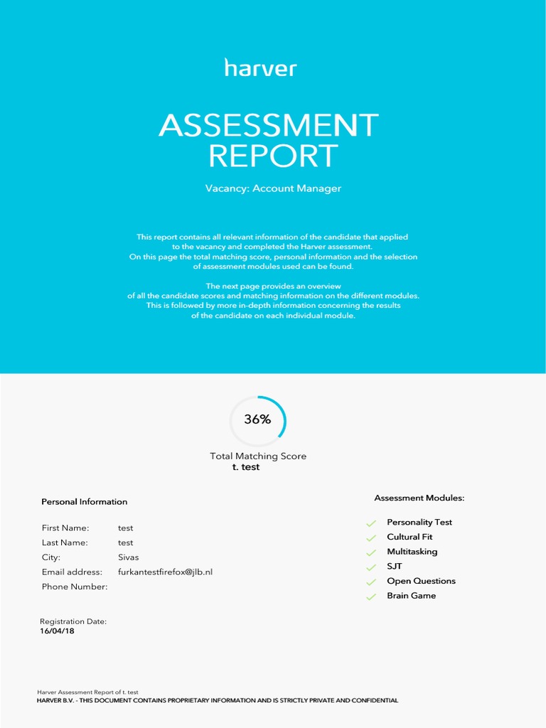 Test testHARVER-REPORT PDF | PDF | Organizational Culture | Leadership