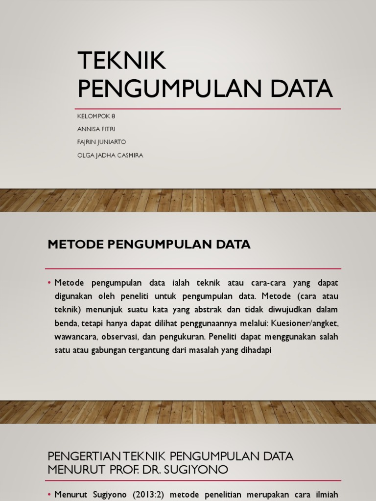 Teknik Pengumpulan Data Menurut Sugiyono | PDF