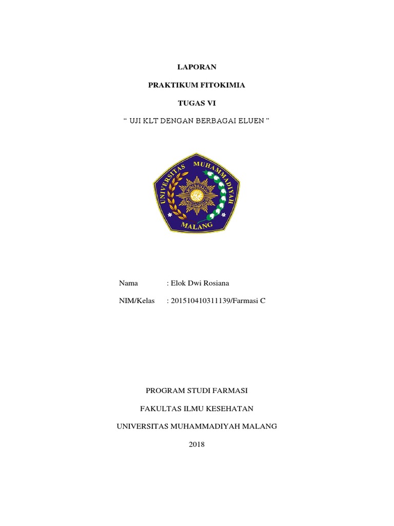 Uji KLT Dengan Berbagai Eluen | PDF Uji KLT Dengan Berbagai Eluen | PDF