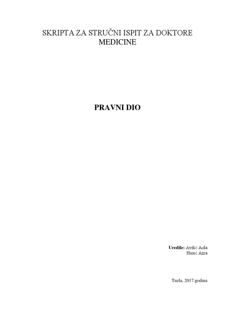 Pravni Dio-Strucni Ispit | PDF