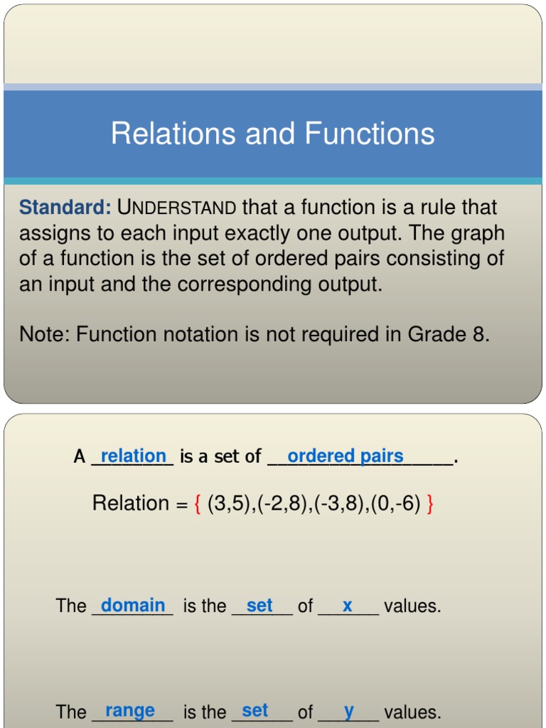 Relations and Functions 1 | PDF | Combinatorics | Function (Mathematics)