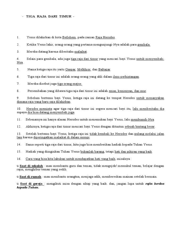 Tiga Raja Dari Timur | PDF