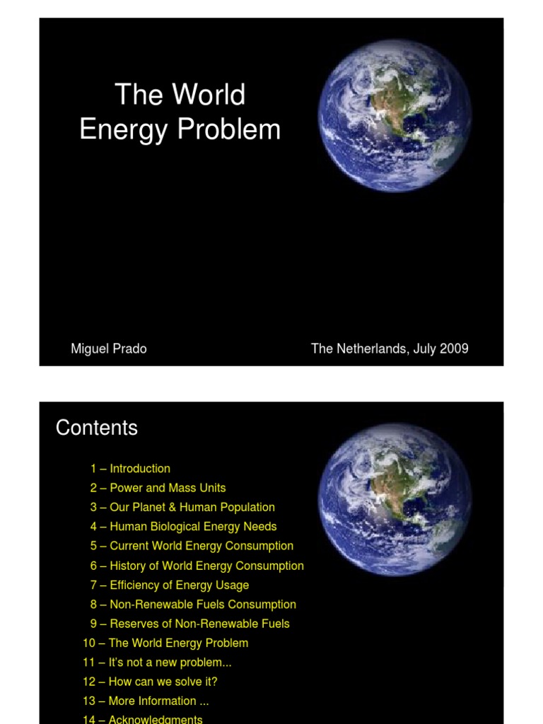 Understanding the Global Energy Problem: An Analysis of Rising Energy ...