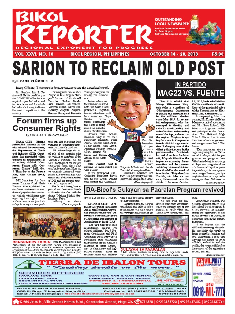 Bikol Reporter October 14 - 20, 2018 Issue | PDF | Poverty | Poverty ...