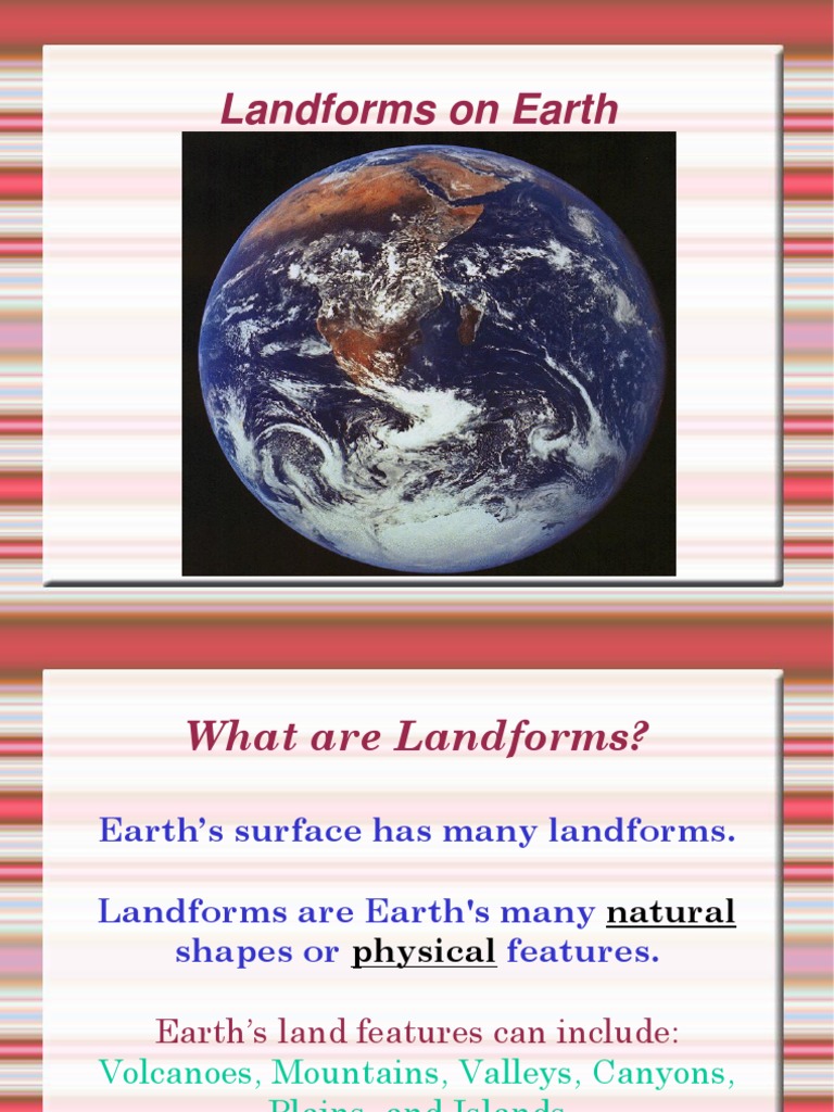 Landforms | PDF | Science & Mathematics | Travel