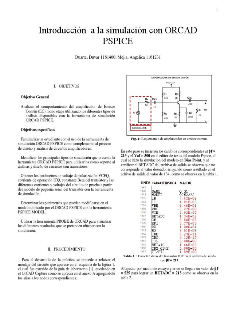 Introducción A La Simulación Con ORCAD PSPICE | PDF | Transistor | Simulación