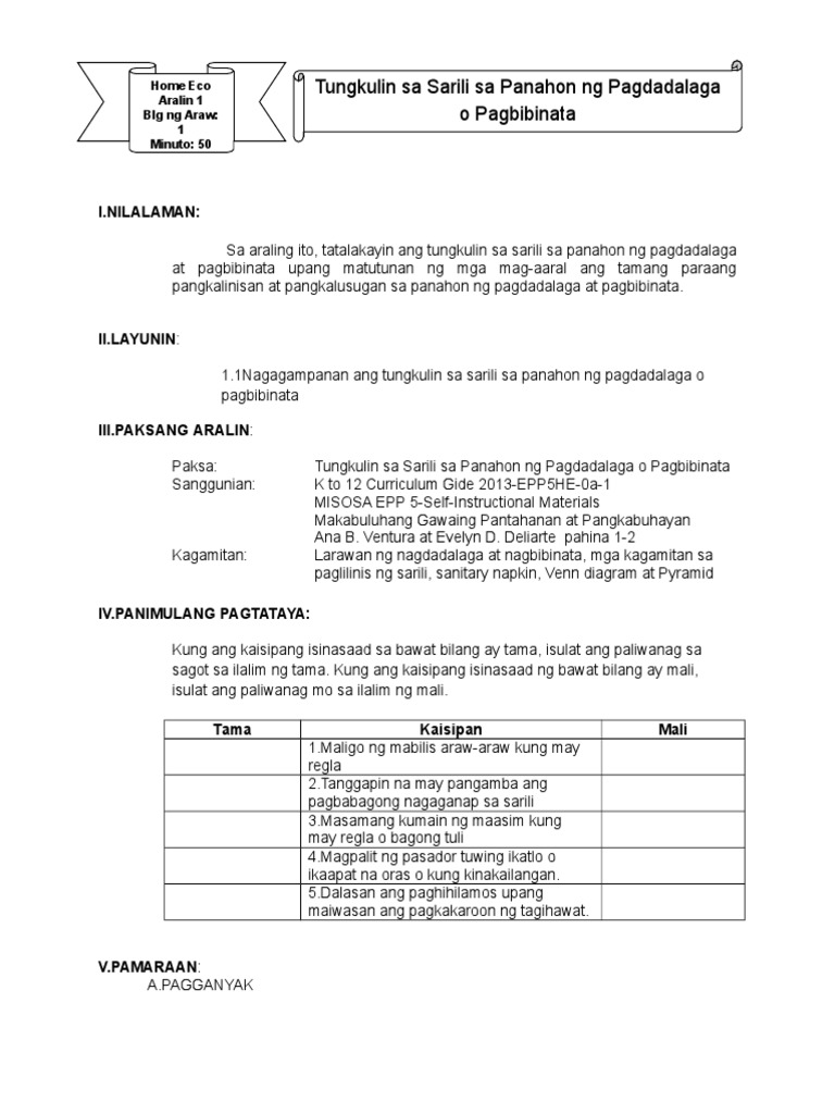 G5 Teachers Guide EPP HE Week 1 | PDF