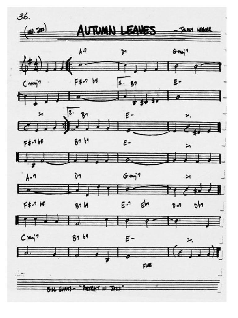 Autumn Leaves - Real Book | PDF