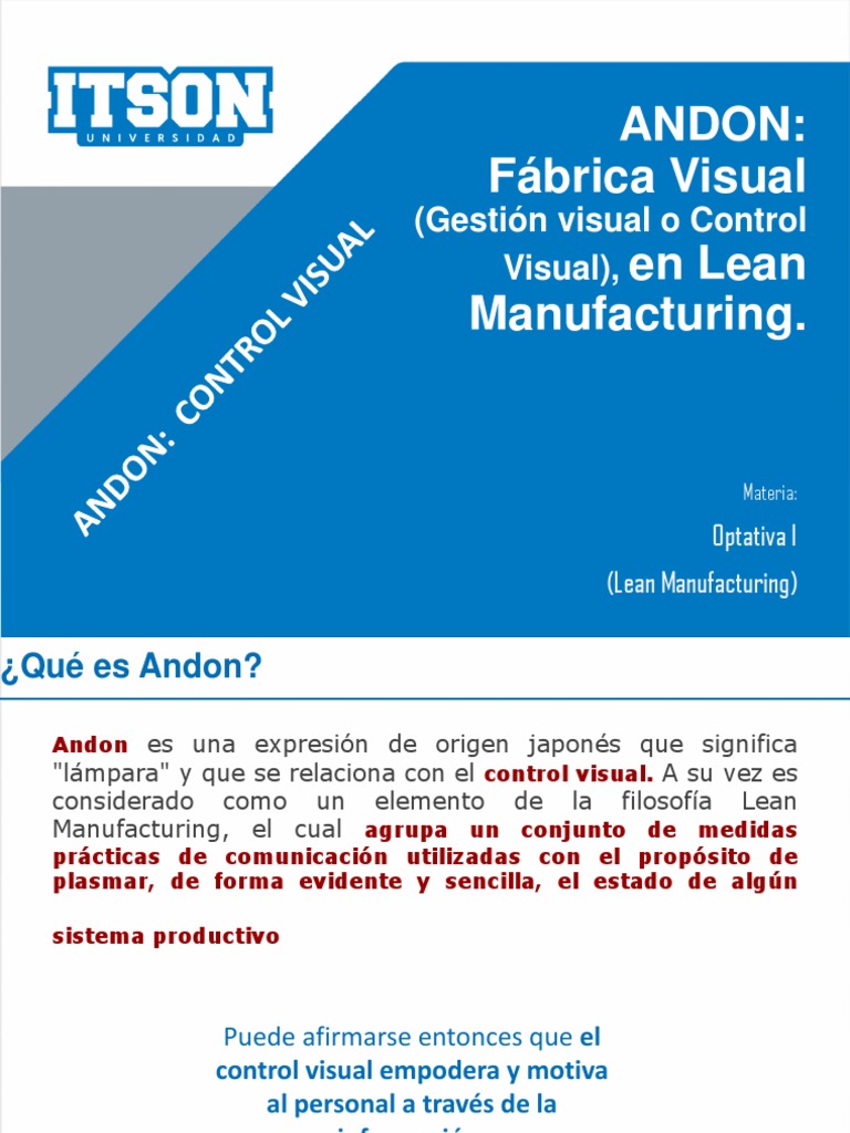 Control Visual en Lean Manufacturing | PDF | Lean Manufacturing ...