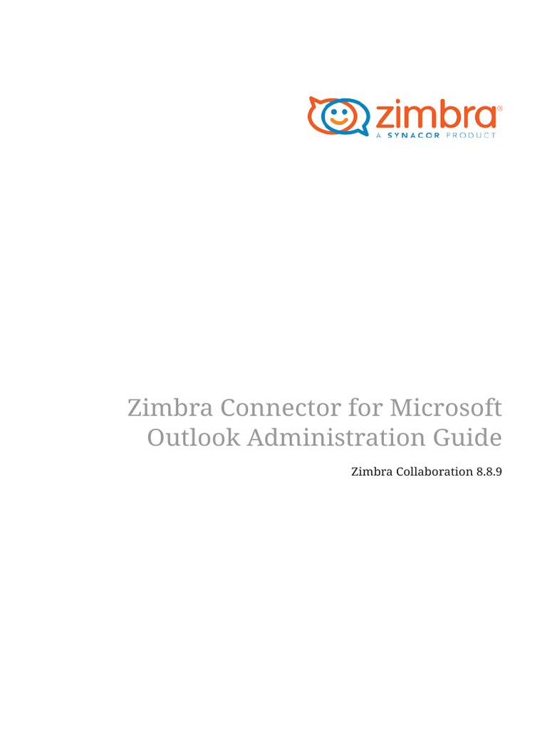 ZCS Connector For Outlook Admin Guide | PDF | Microsoft Outlook ...