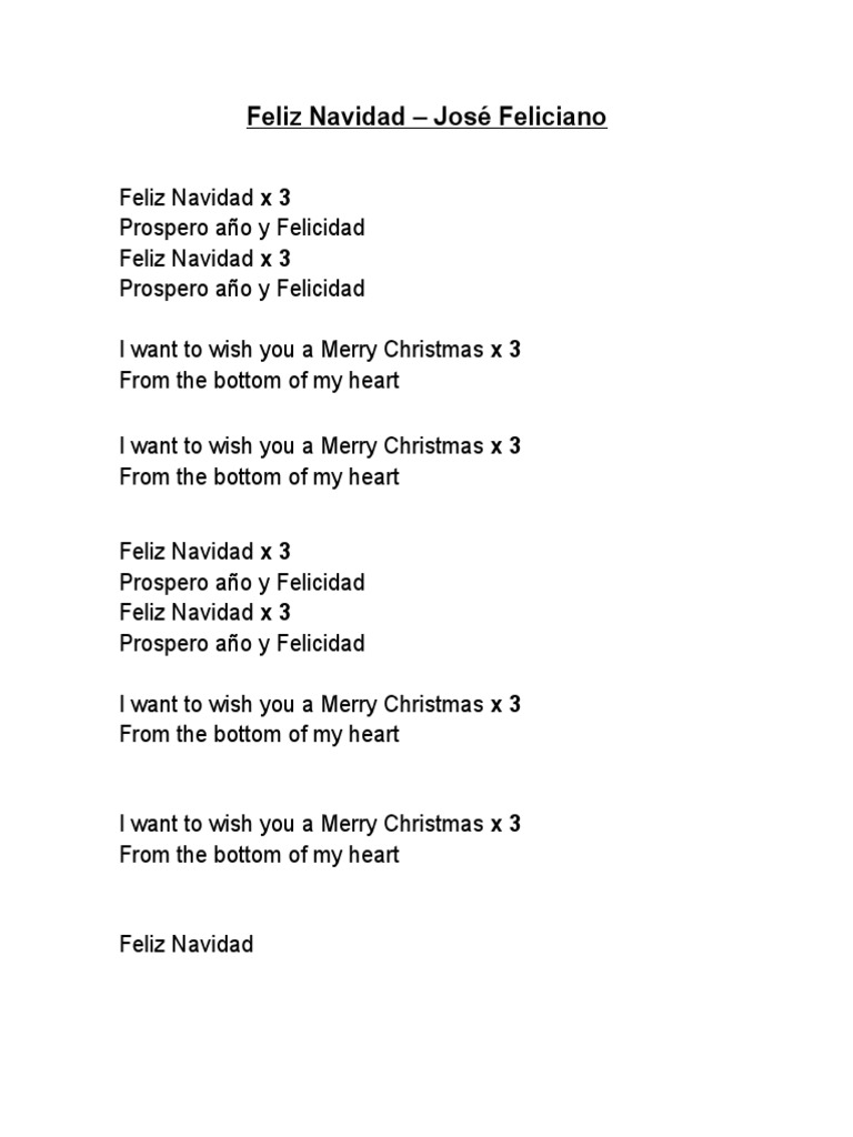 Feliz Navidad-Letra | PDF