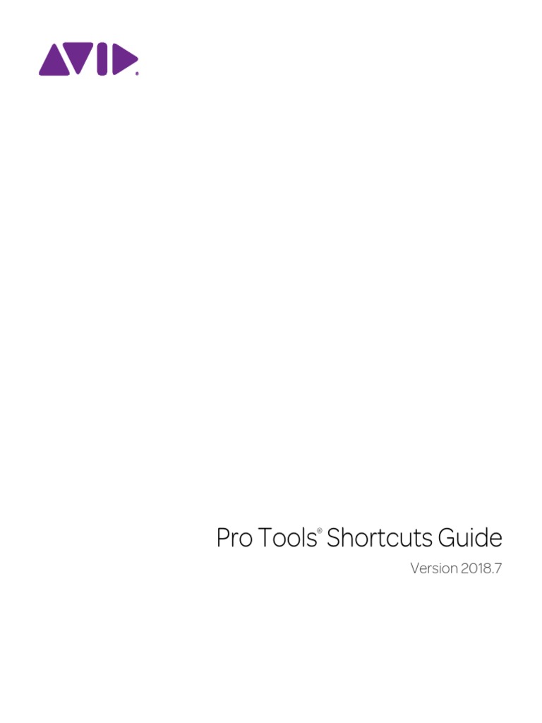 Pro Tools Shortcuts | PDF | Computer Keyboard | Control Key