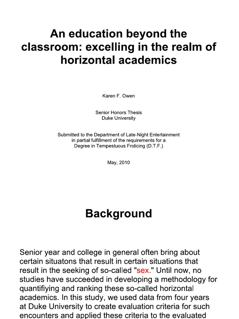 An Education Beyond The Classroom: Excelling in The Realm of Horizontal ...