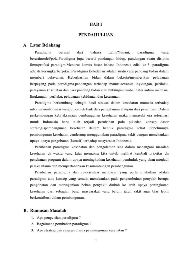 Perubahan Paradigma Kebidanan Sehat | PDF | Pengembangan Diri ...