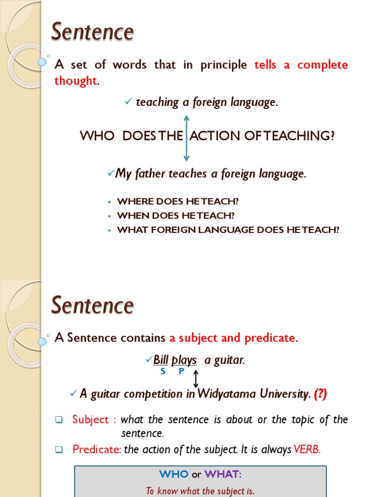 Understanding Sentence Structure | PDF