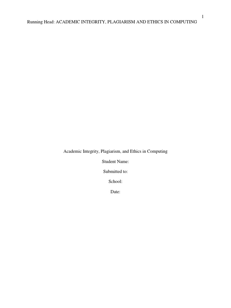 Academic Integrity, Plegrism and Cheating | PDF | Academic Integrity ...