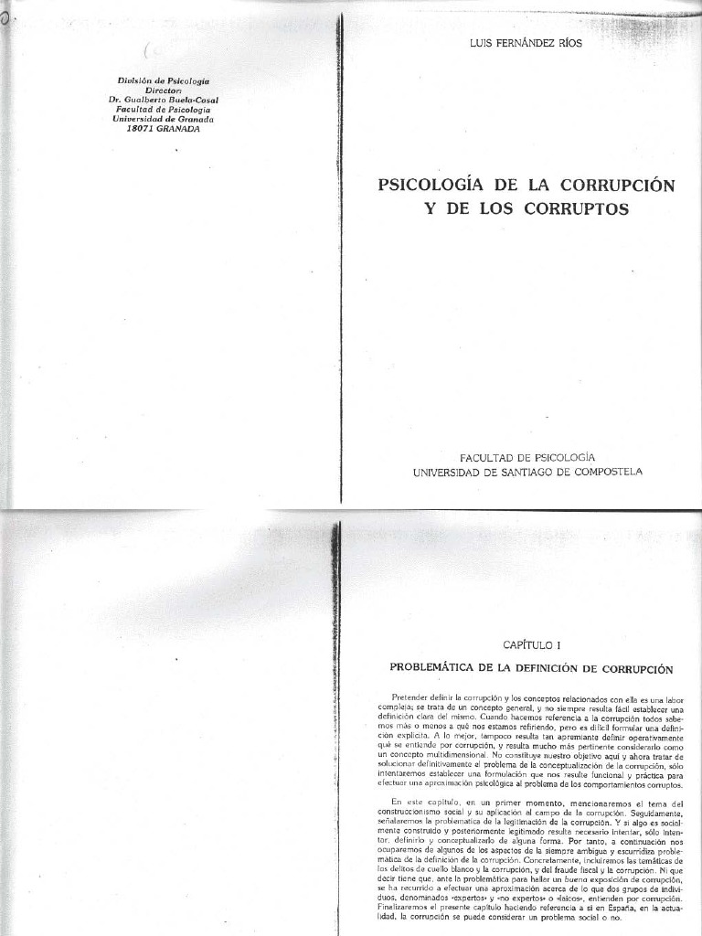 02 Psicolog A de La Corrupci N y Los Corruptos PDF | PDF