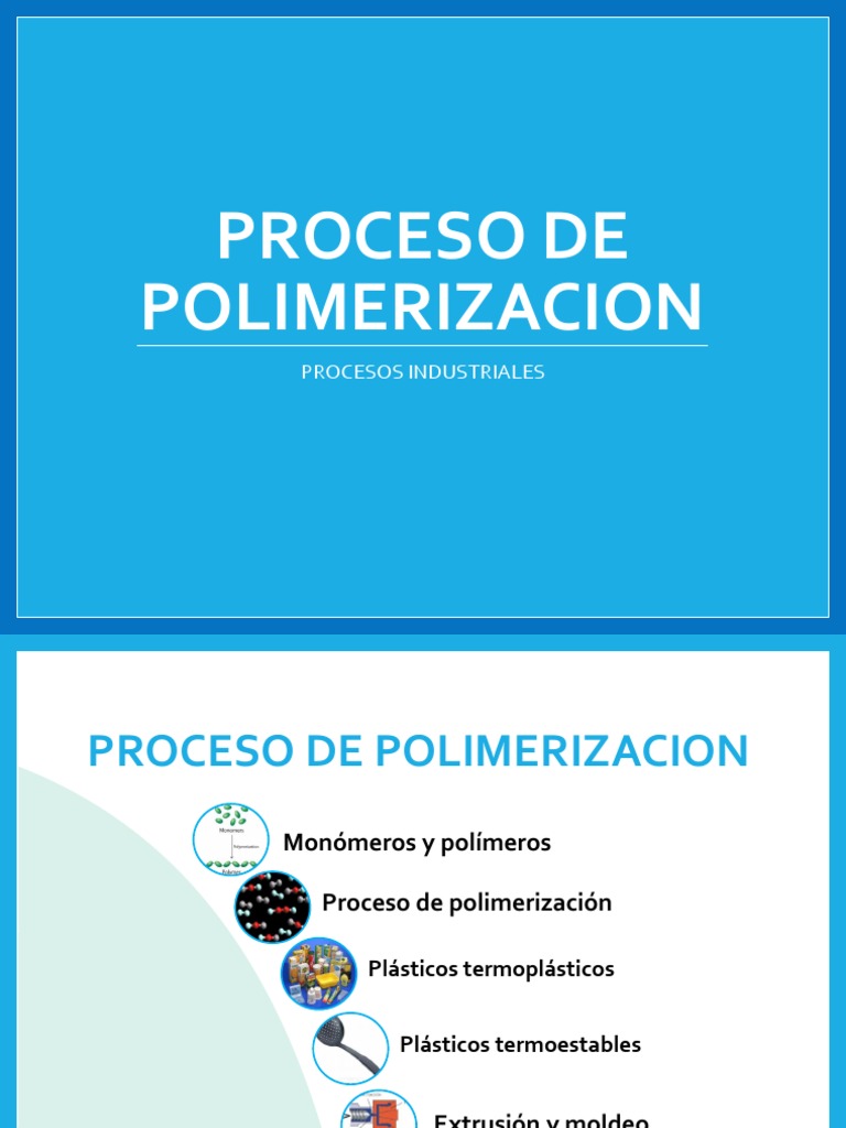 Proceso de Polimerizacion 2 | PDF | Polímeros | Polímeros orgánicos