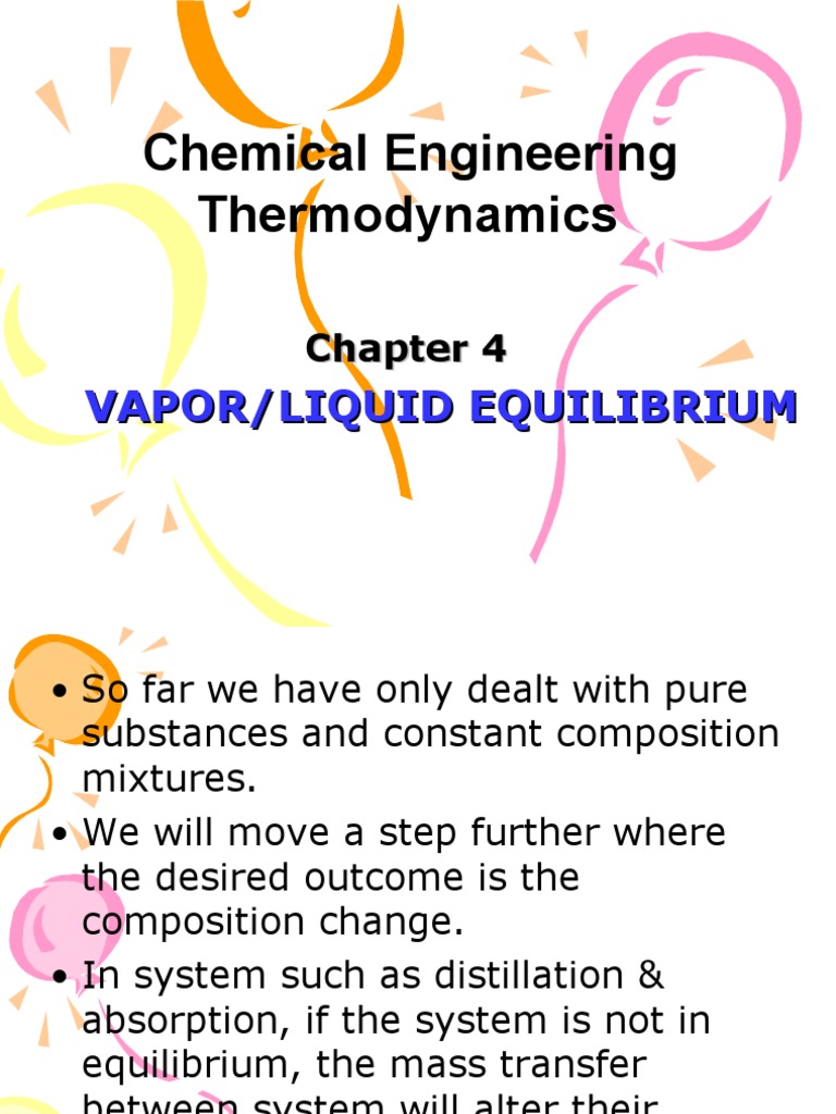Chapter 4 Vapor Liquid Equilibrium | PDF | Transparent Materials | Phase Rule