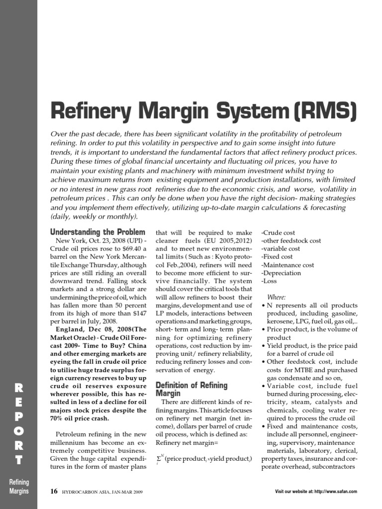 Refinery Margin Strategies and Trends | PDF | Oil Refinery | Price Of Oil