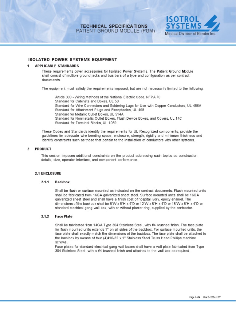 Patient Grounding Module | PDF | Electrical Connector | Electricity