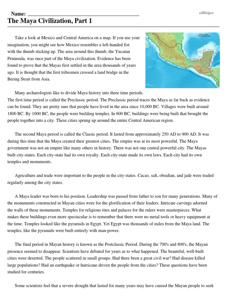 Overview of the Maya Civilization | PDF | Maya Civilization | Yucatán ...