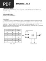 VHDL 4 To 1 Mux (Multiplexer) | PDF | Vhdl | Digital Technology
