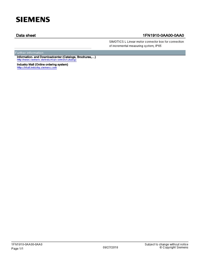 1FN19100AA000AA0 Datasheet en PDF | PDF | Computers