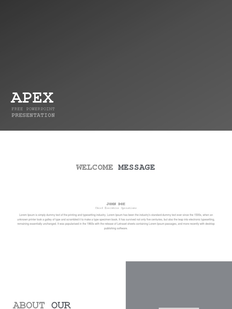 APEX PowerPoint Presentation Template | PDF | Printer (Computing) | Text