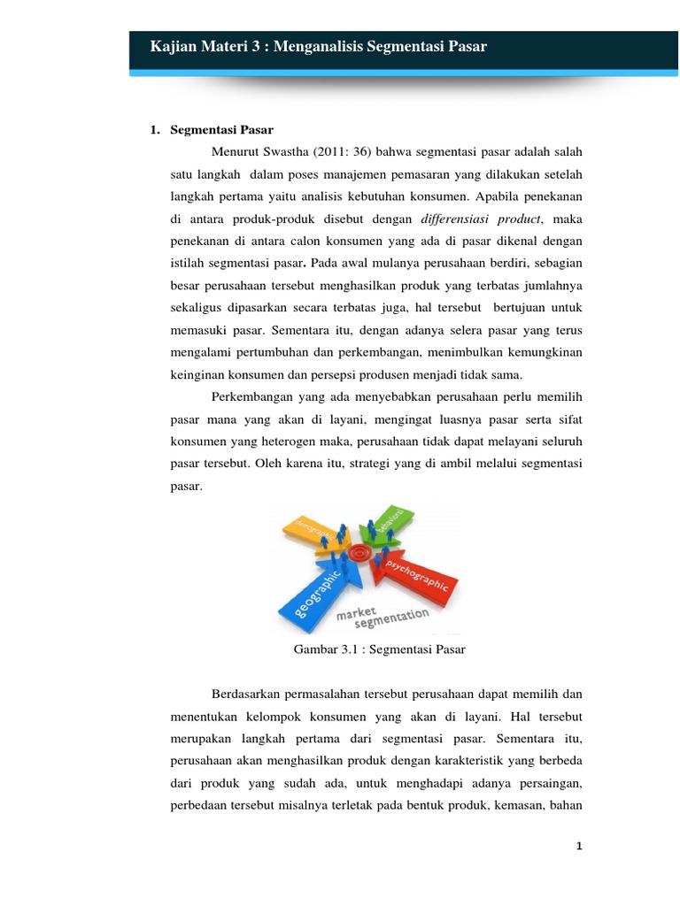 Analisis Segmentasi Pasar Konsumen | PDF