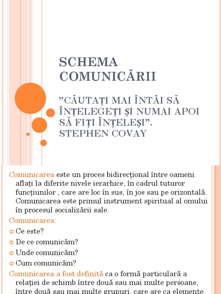 Schema Comunicarii | PDF