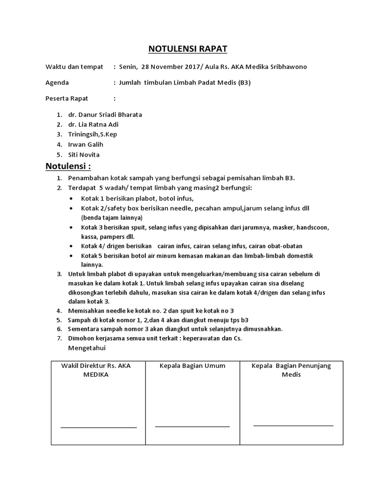 Notulen Rapat Rev | PDF