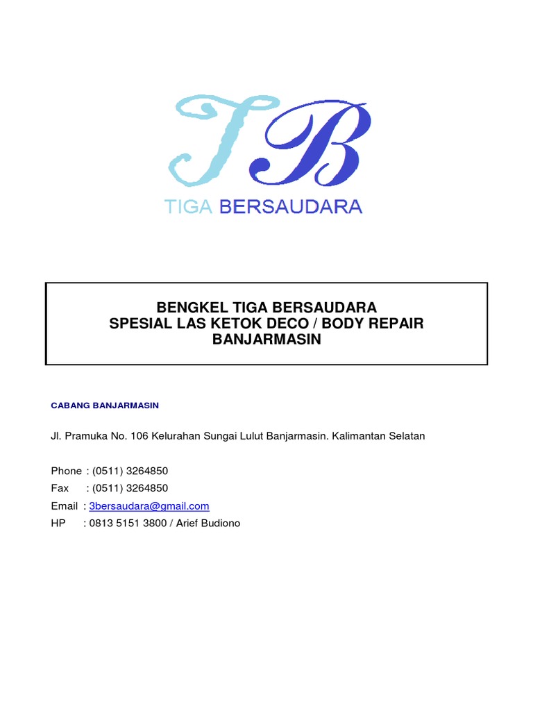 Proposal Bengkel | PDF