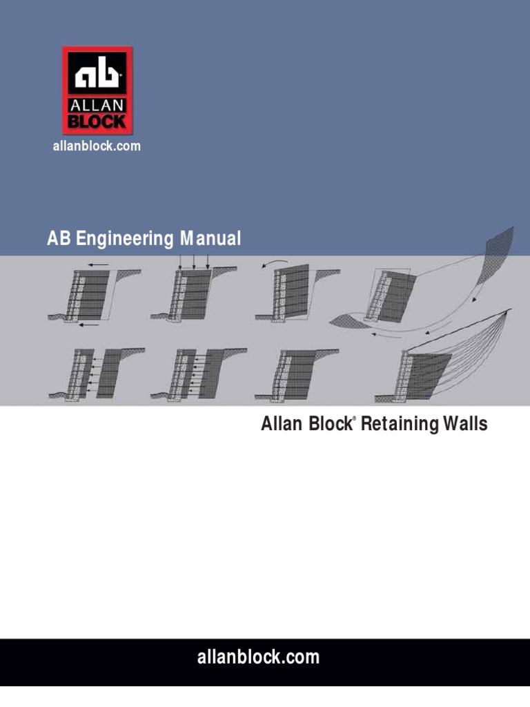 AB Engineering Manual: Allan Block Retaining Walls | PDF | Friction | Soil