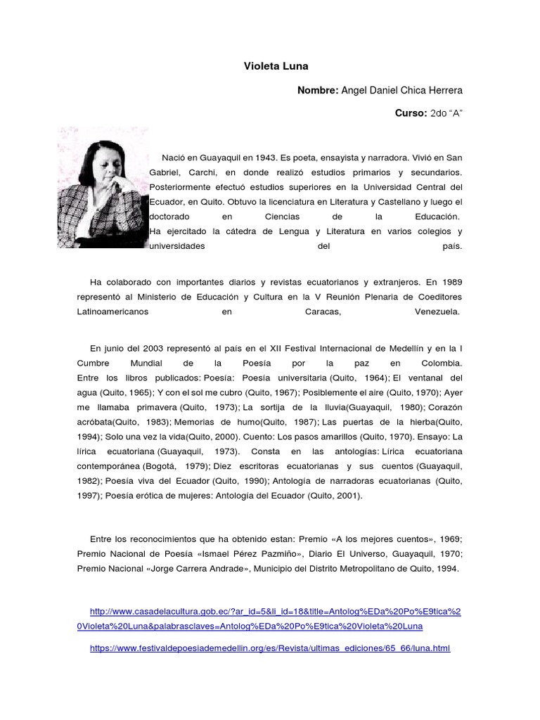 Violeta Luna | PDF | Poesía