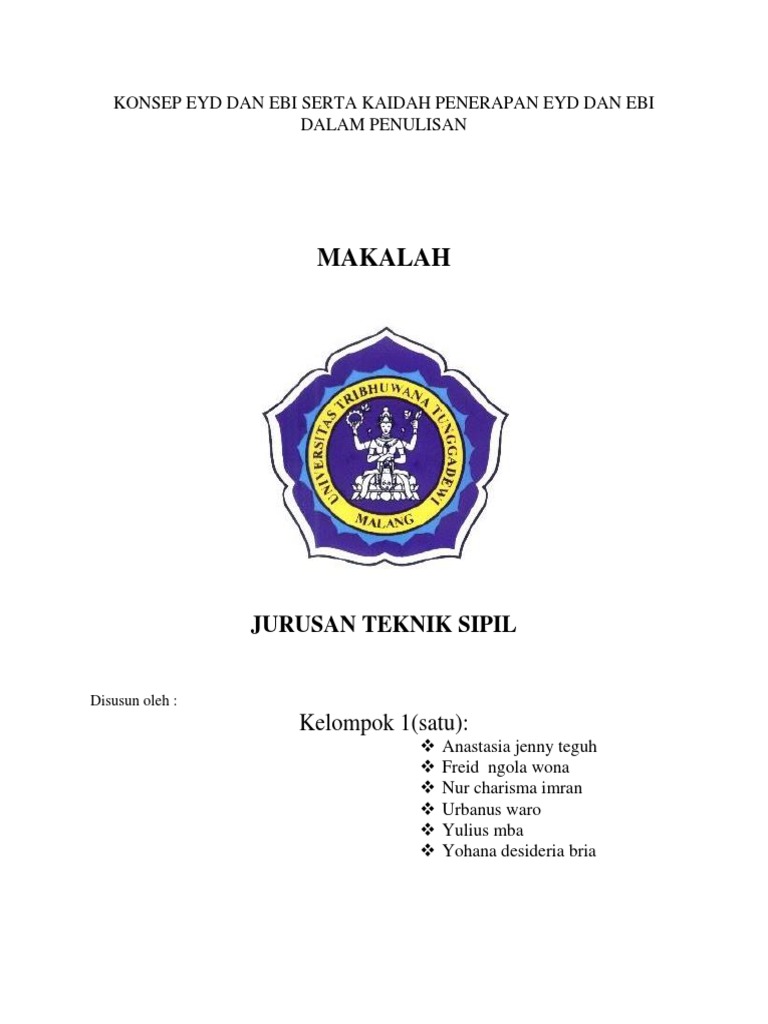 Makalah Ejaan Bahasa Indonesia Jeny Teguh | PDF Makalah Ejaan Bahasa Indonesia Jeny Teguh | PDF