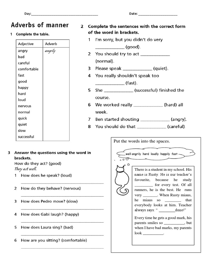 Adverb of Manners | PDF