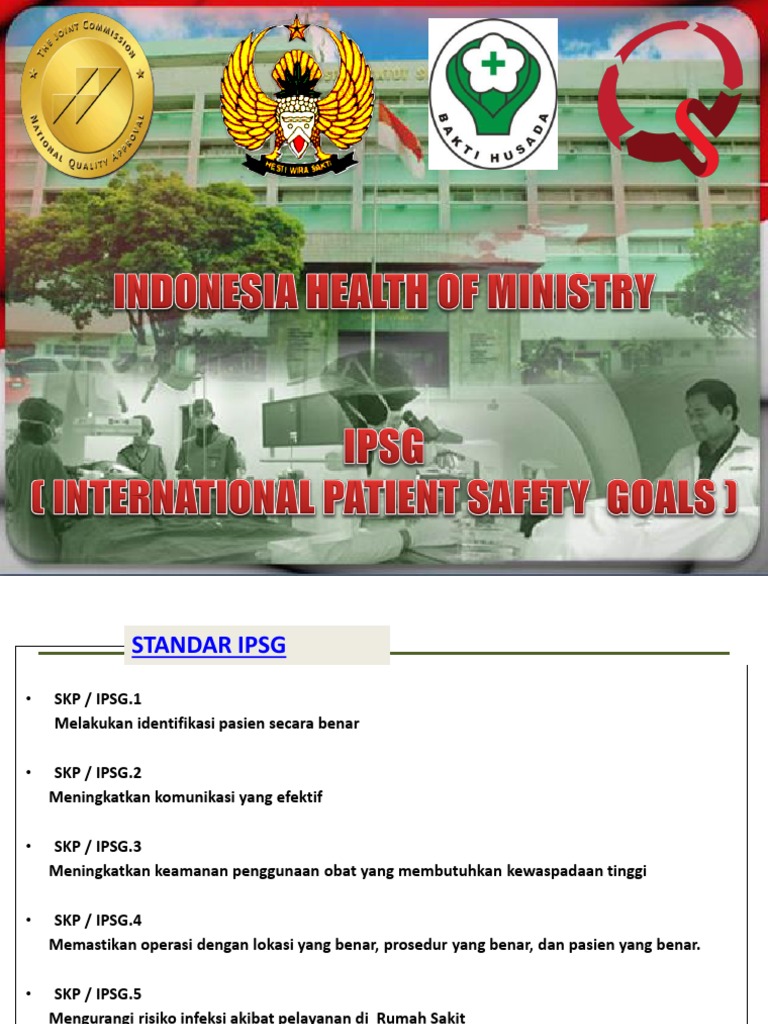 Standar IPSG untuk Keamanan Pasien | PDF